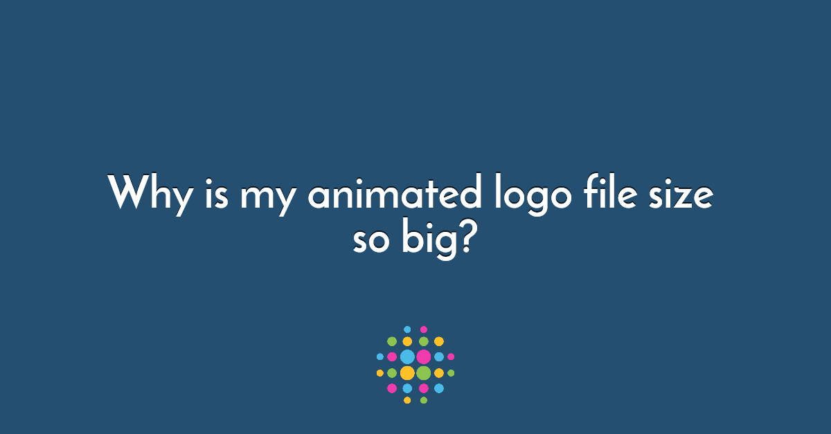 Why is my animated logo file size so big?